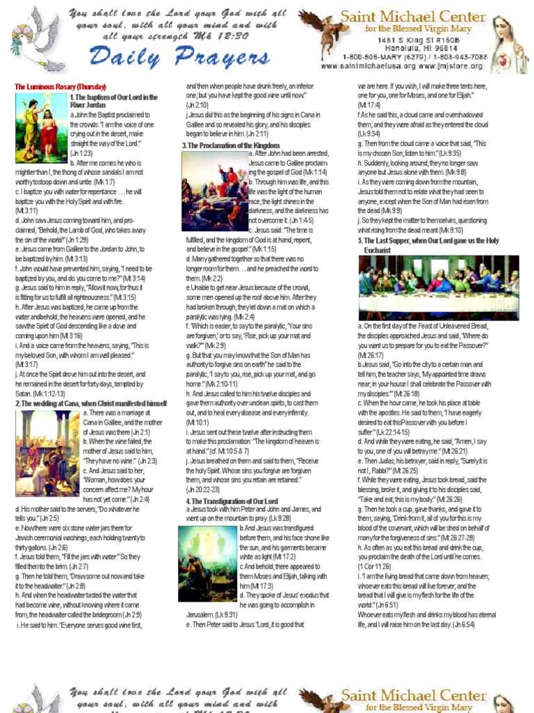 Daily Prayers | PDF | John The Baptist | Christianity