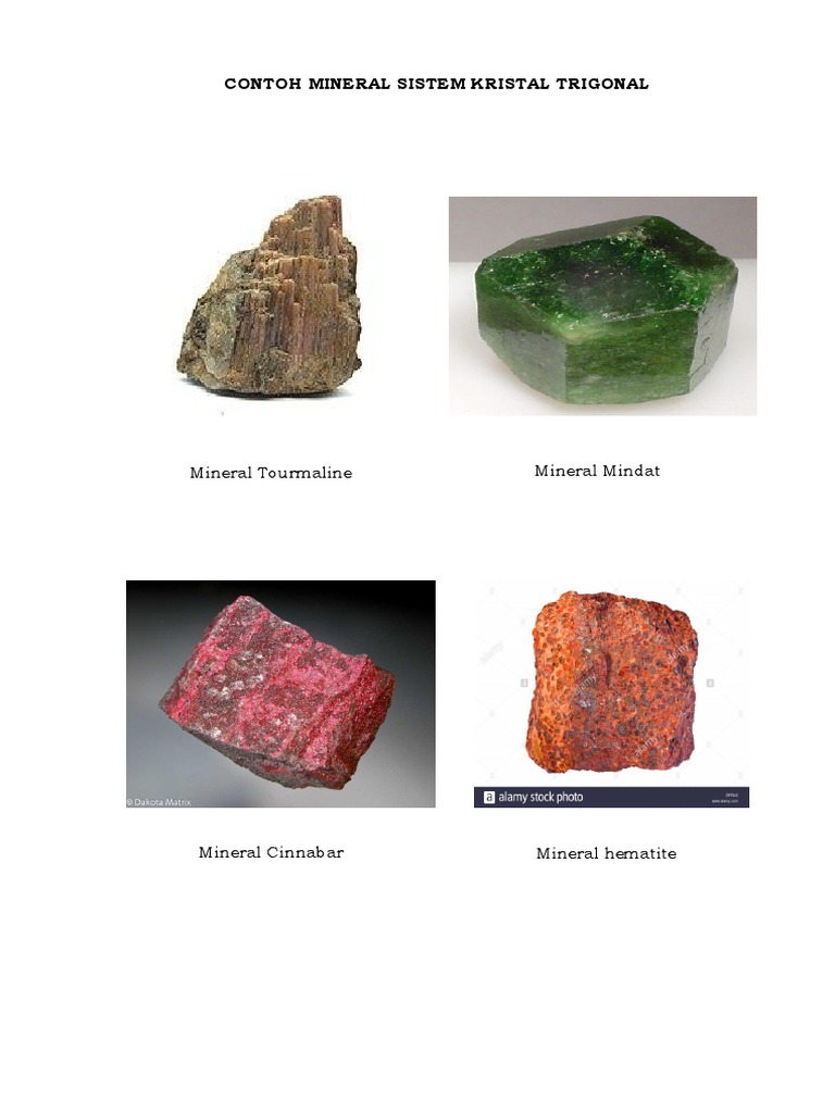 Contoh Mineral Sistem Kristal Trigonal Dan Orthorombik | PDF