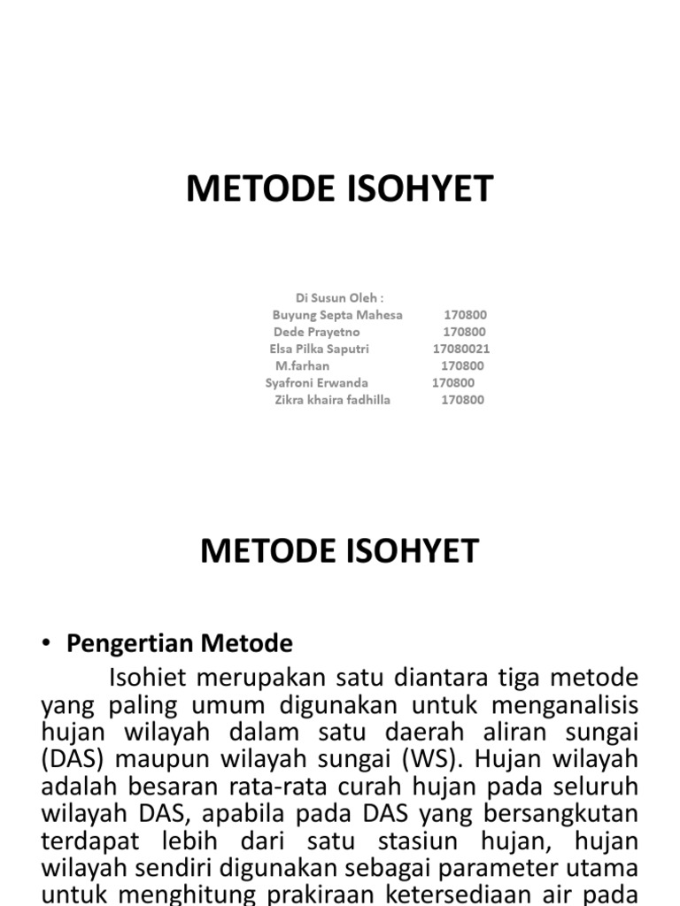 Metode Isohyet | PDF