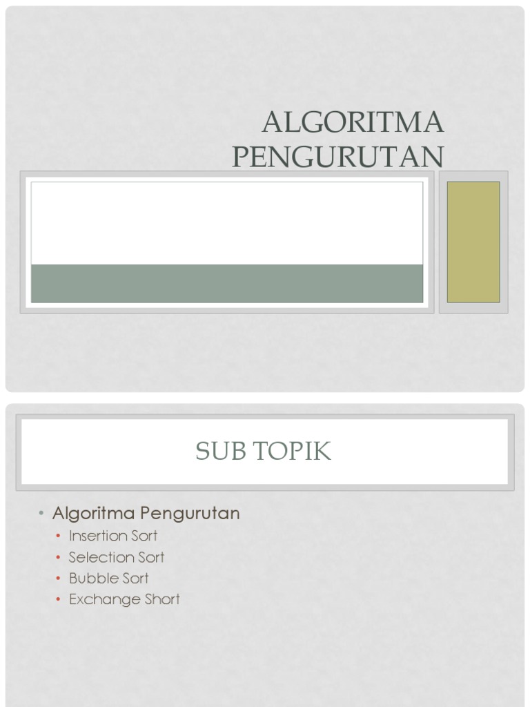 Algoritma Pengurutan | PDF