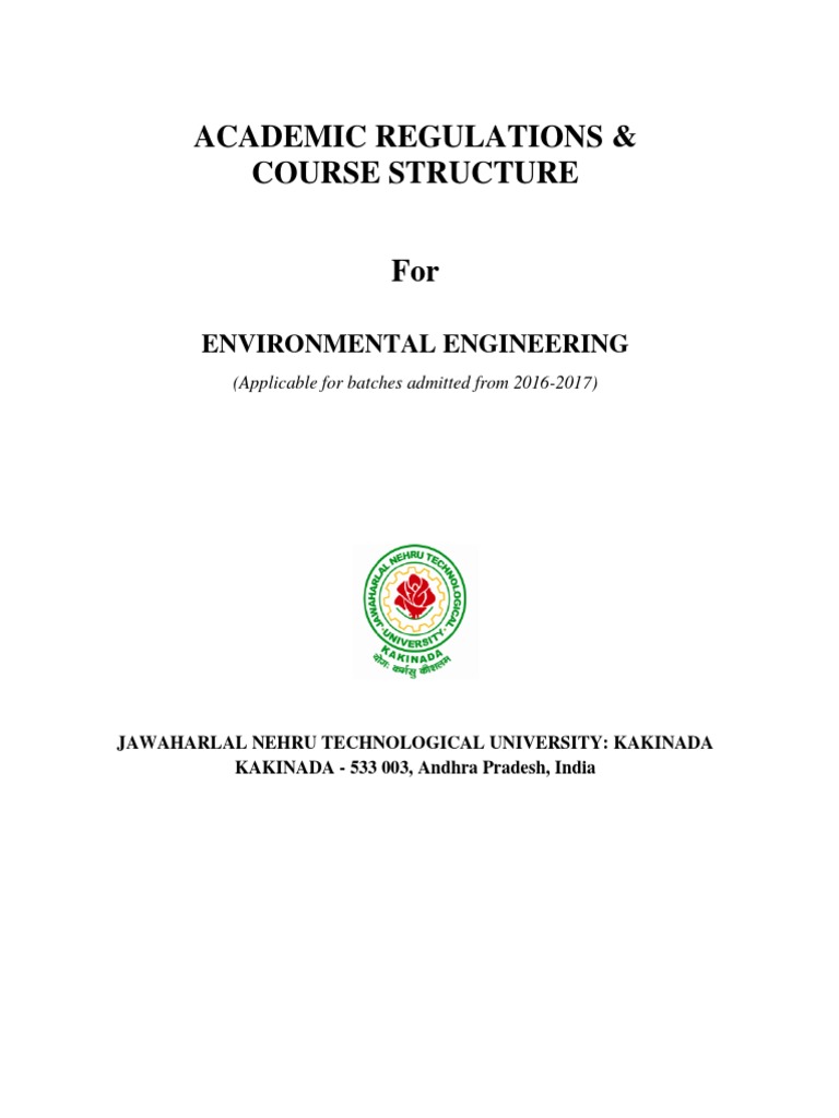 Jntuk M Tech r16 Ee Syllabus | PDF | Sewage Treatment | Hazardous Waste