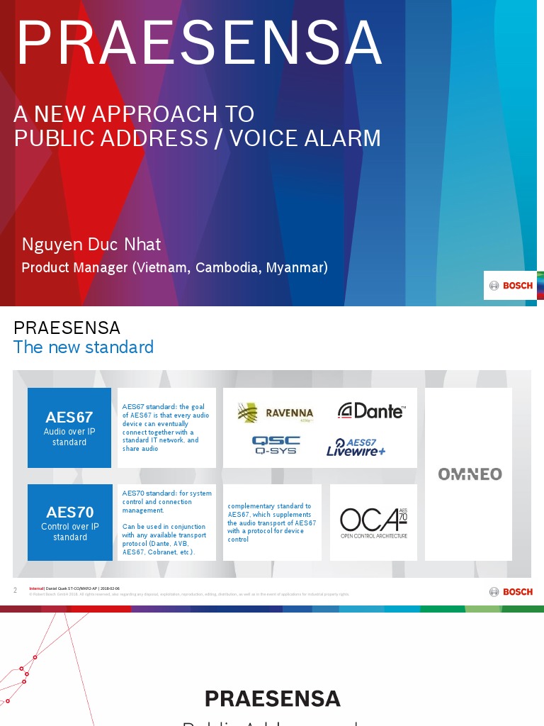 PRAESENSA Introduction 2018 | PDF | Amplifier | Network Switch