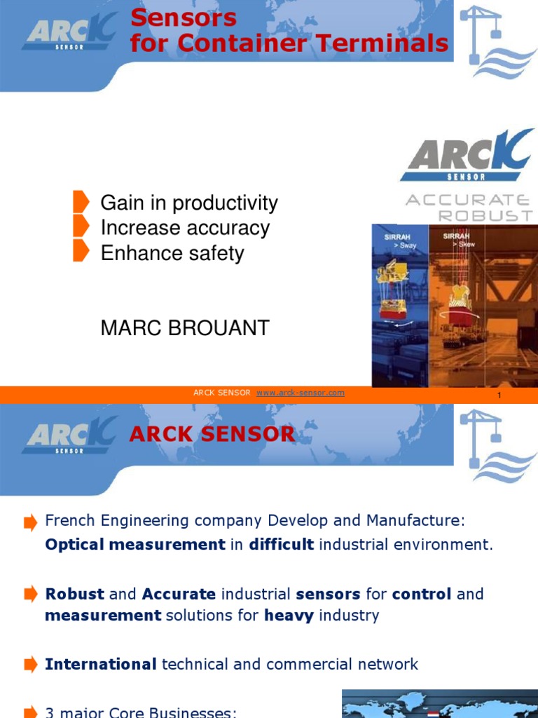 Arck Sensor Solutions For Container Terminal 2018v2 | PDF