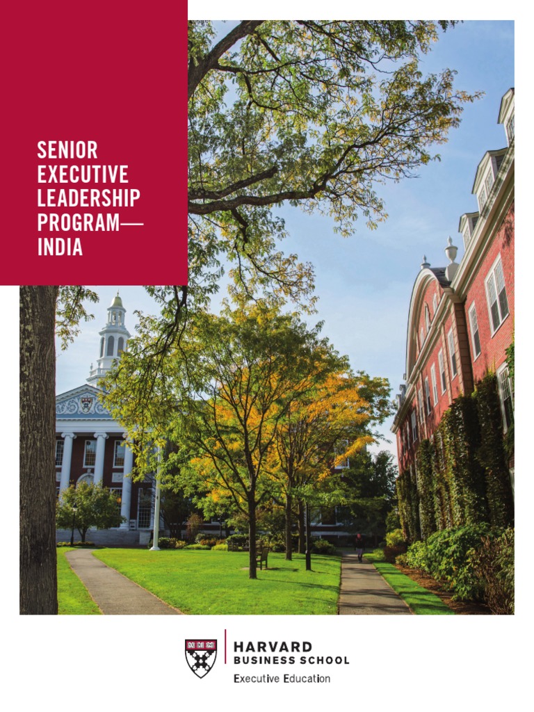 Senior Executive Leadership Program India Brochure | PDF | Harvard ...