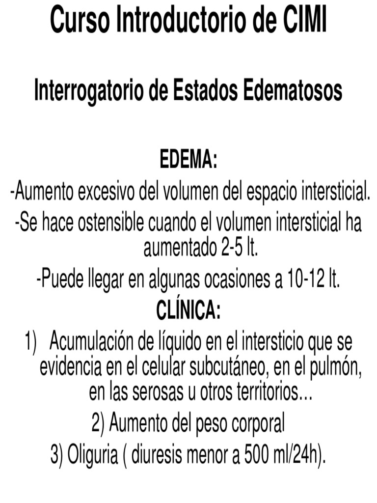 Edema Generalizado | PDF | Edema | Anatomía