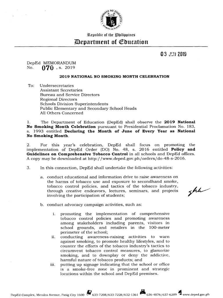 Deped No Smoking | PDF
