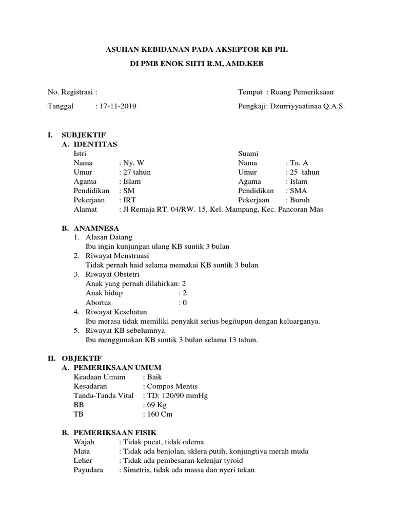 SOAP KB Suntik | PDF