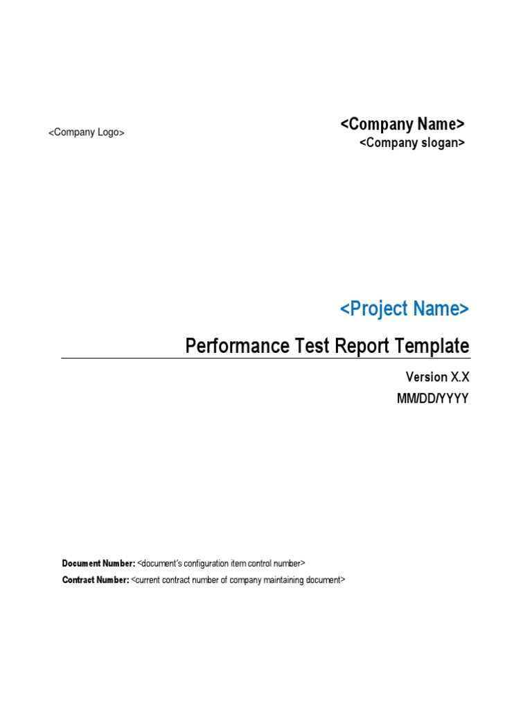 Performance Test Report Template | PDF | Operating System | Linux