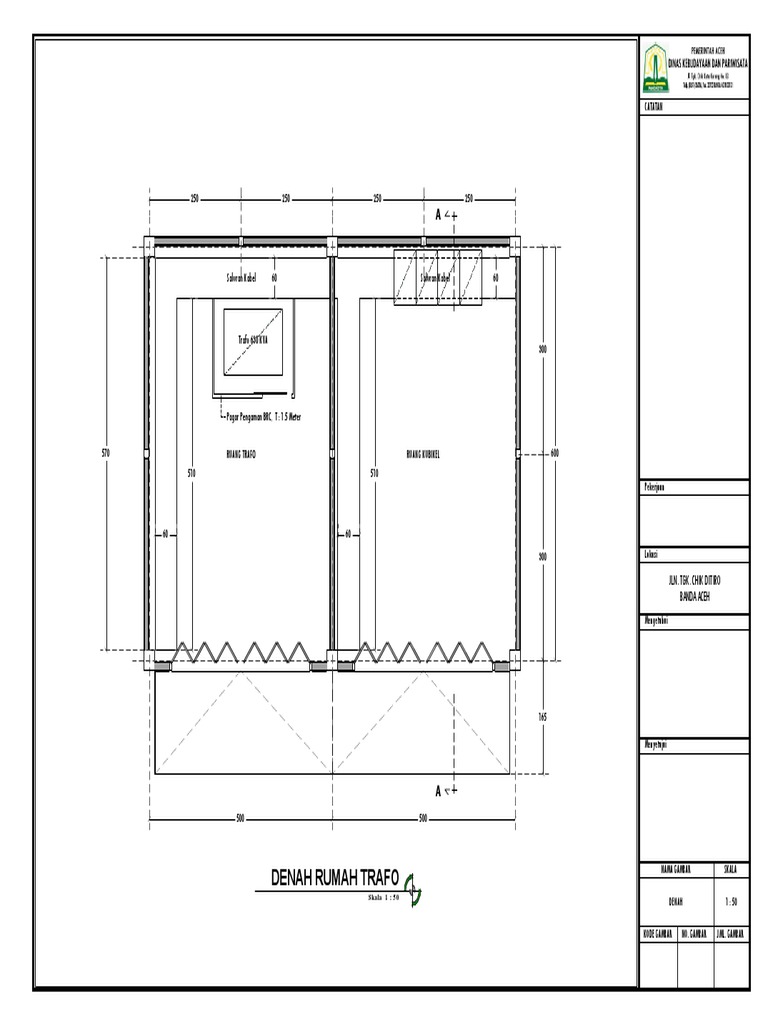 Denah dan Spesifikasi Rumah Trafo | PDF