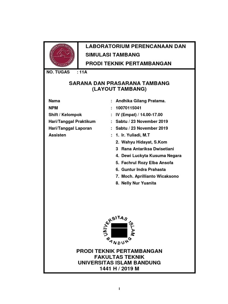 11a. Sarana Dan Prasarana Tambang (Layout Tambang) | PDF