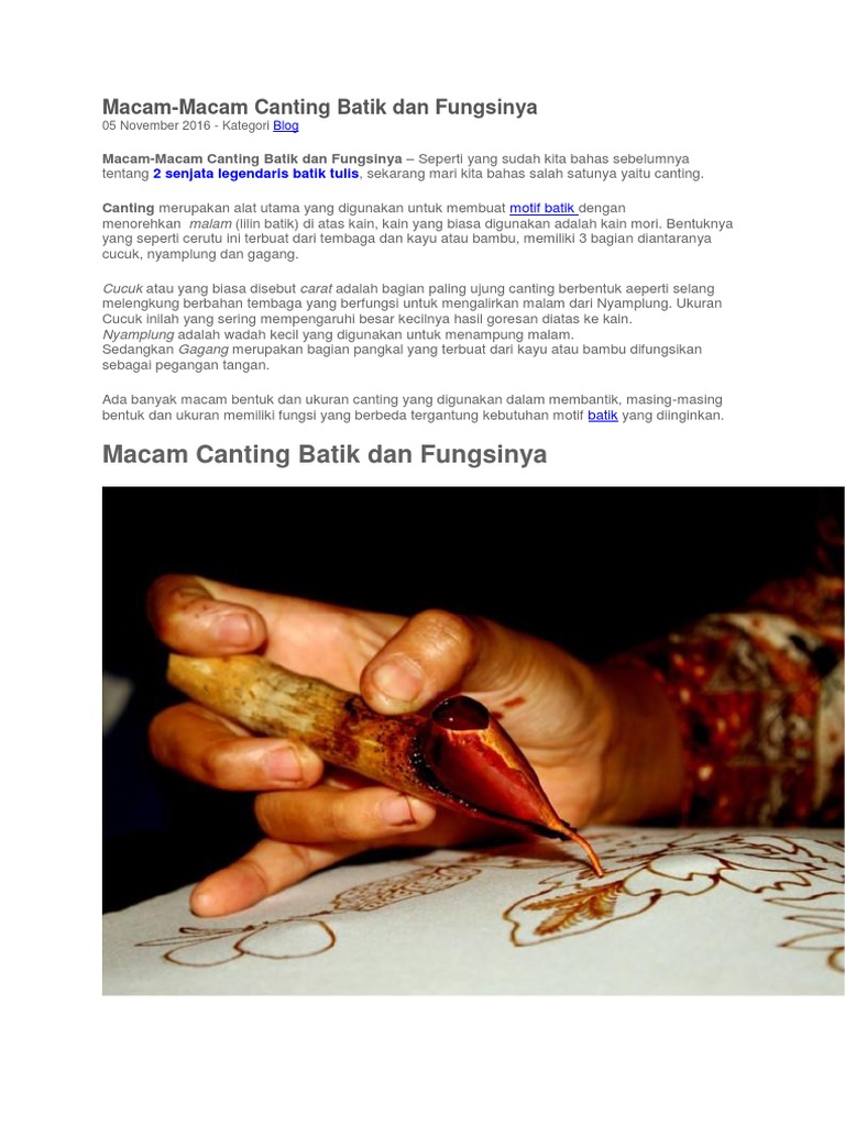 Canting Dan Fungsinya | PDF | Griya & Taman