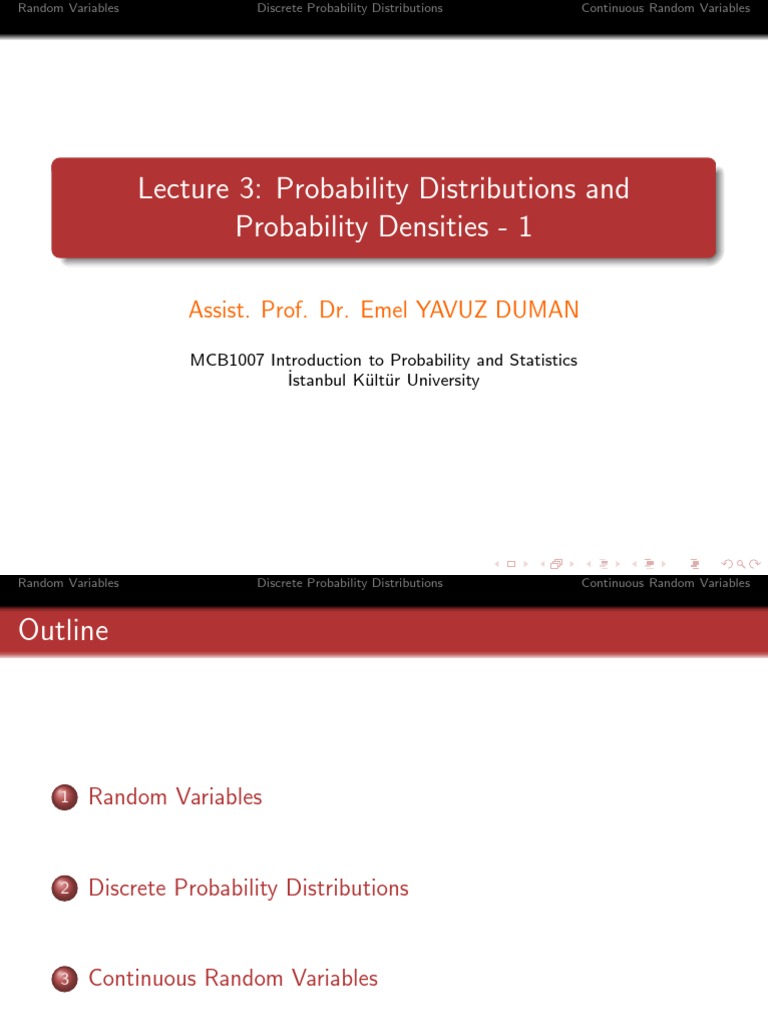 3 PDF | PDF | Probability Distribution | Random Variable