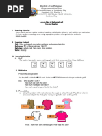 Detailed Lesson Plan in Mathematics 2 Solves Routine and Non-Routine ...