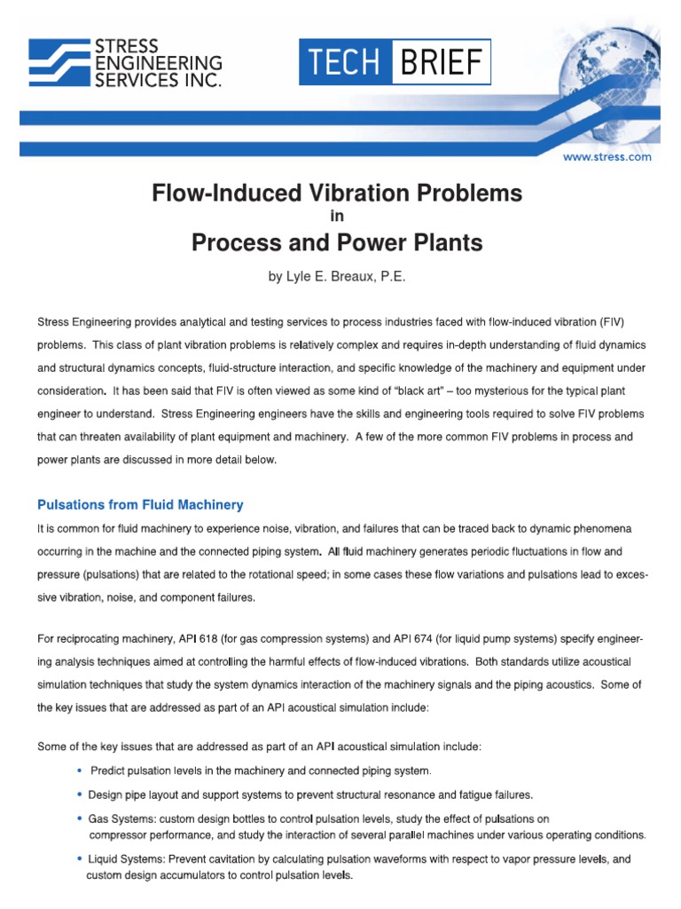 Flow-Induced Vibration PDF | PDF | Fluid Dynamics | Gas Technologies