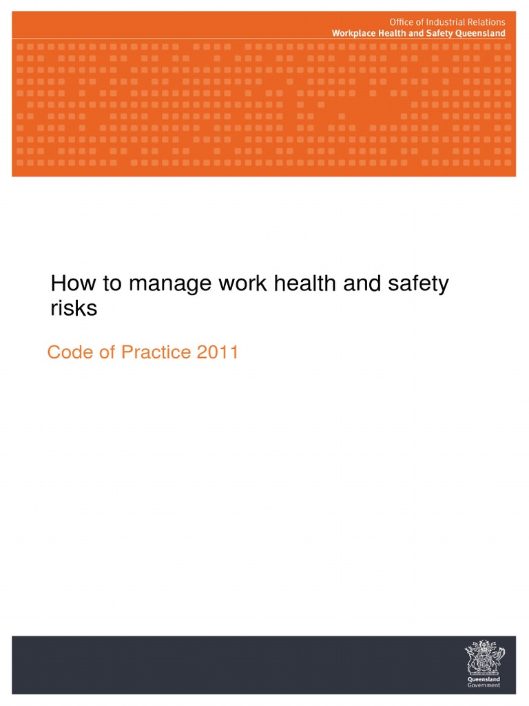 Manage WHS Risks COP 2011 | PDF | Occupational Safety And Health | Risk ...