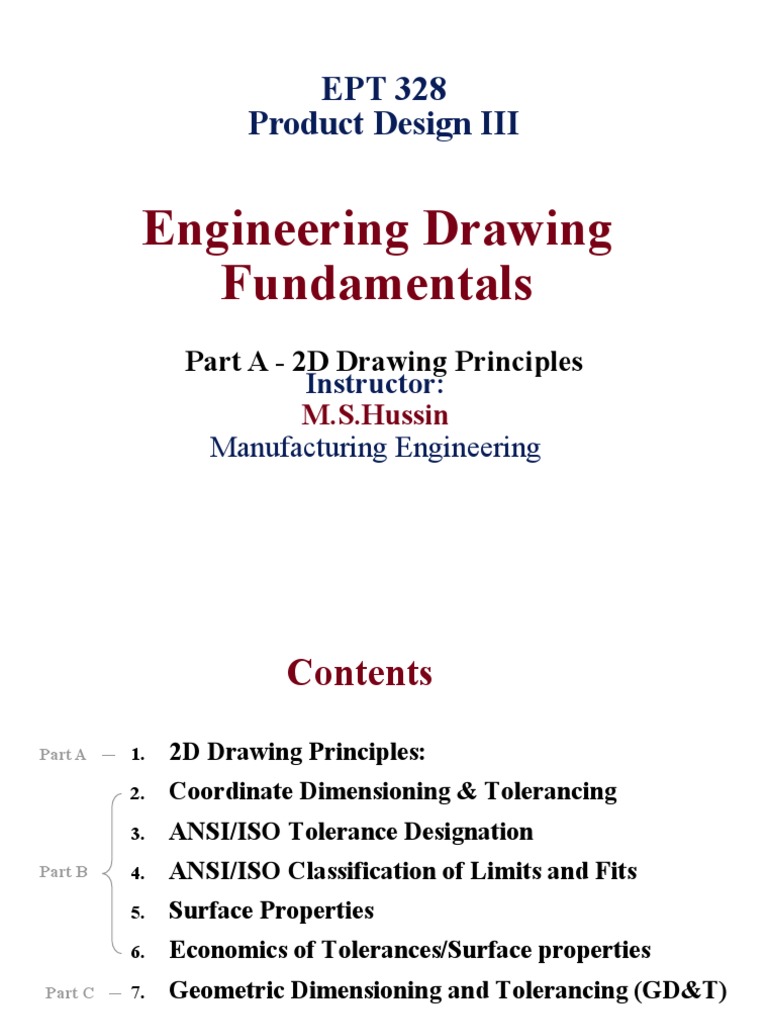 Engineering Drawing Fundamentals Sabri | PDF | Engineering Tolerance ...
