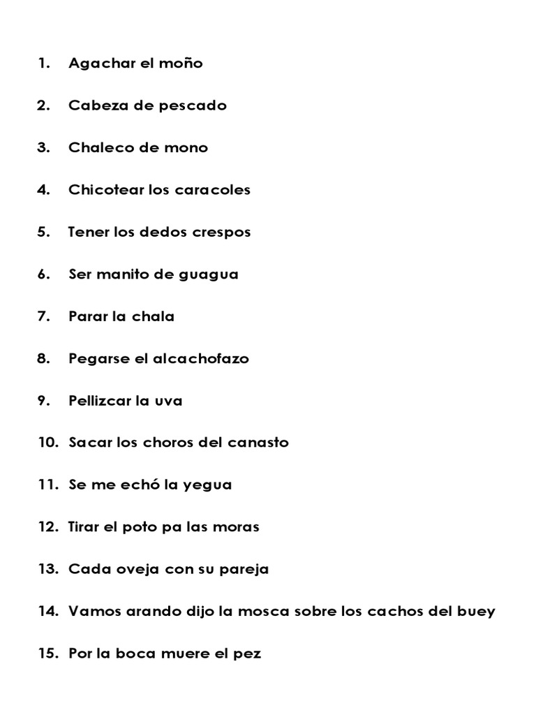 Dichos y refranes chilenos populares | PDF