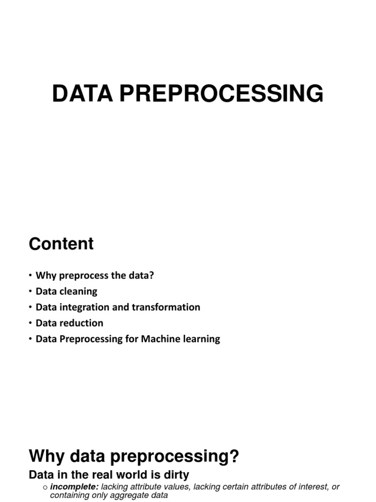 Data Preprocessing | PDF | Data Warehouse | Data