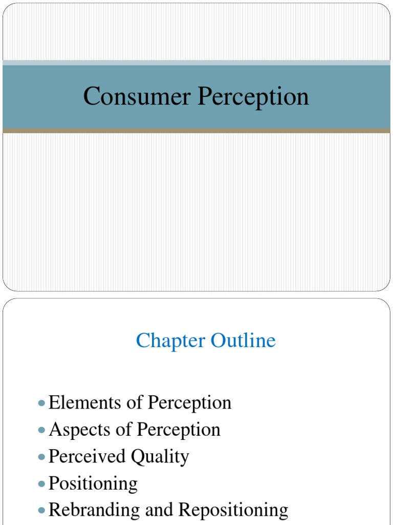Lecture 5 - Consumer Perception | PDF | Stimulus (Physiology) | Perception