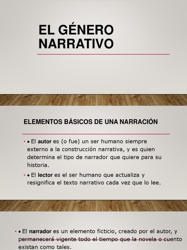 El Género Narrativo | PDF | Narrativa | Narración