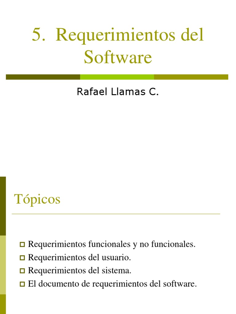 Requerimientos de Software | PDF | Lenguaje de programación | Usuario ...