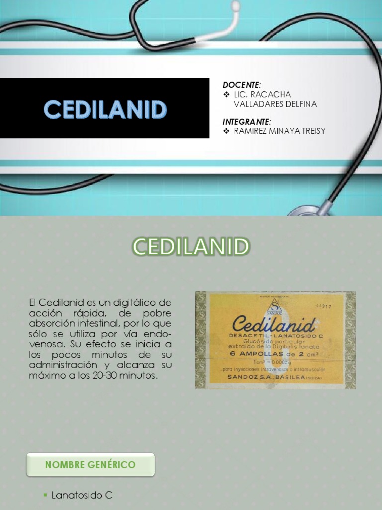 CEDILANID | PDF | Drogas | Tratamientos médicos