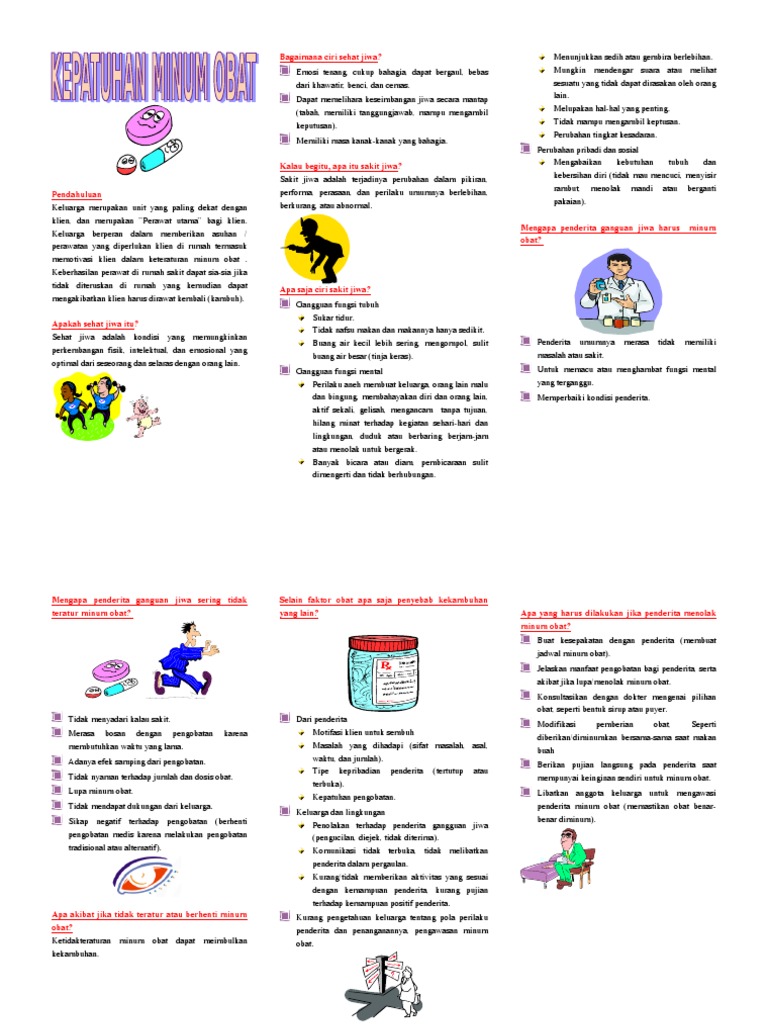 Leaflet Jiwa Kepatuhan Minum Obat | PDF