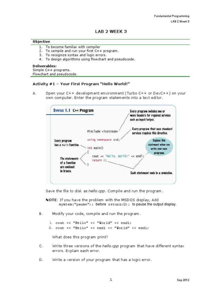 Labsheet Pdf Computer Program Programming