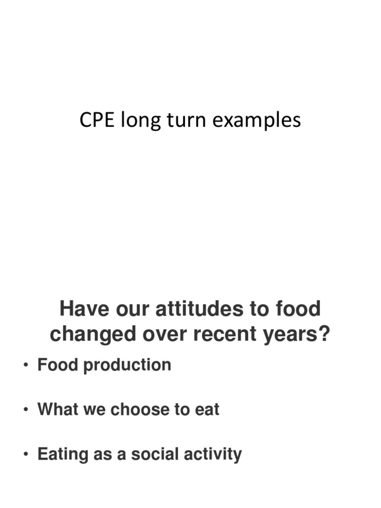 CPE Long Turn Examples | PDF