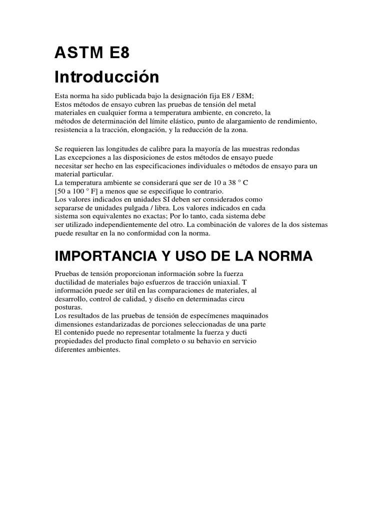 Astm E8 | PDF | Tecnología