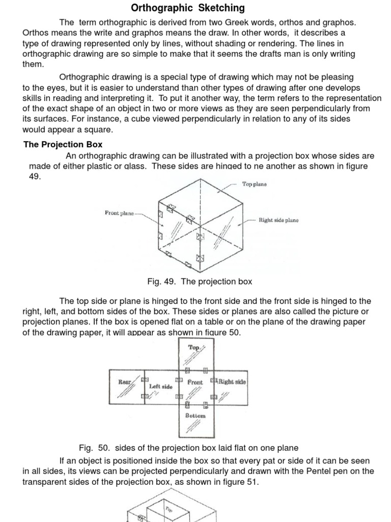 Orthographic Sketching | PDF | Angle | Drawing