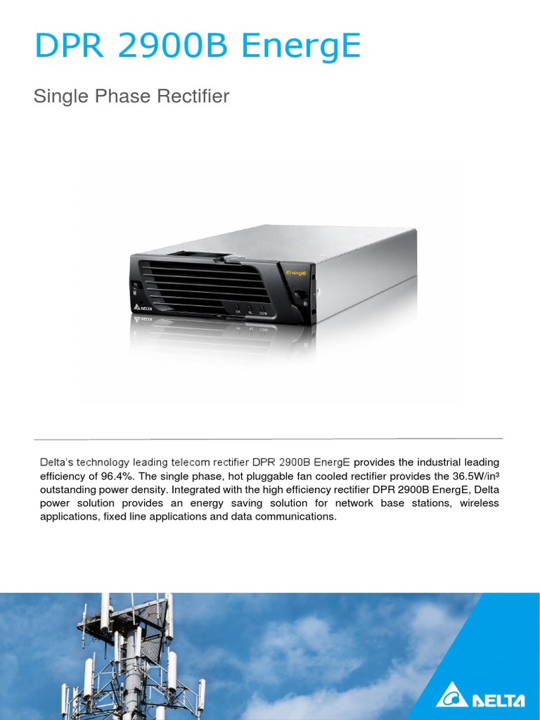 Fact Sheet DPR 2900B-48 EnergE IDA4 en Rev07 (W) | PDF | Rectifier ...