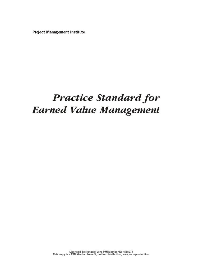 3 - Practice Standard Earned Value Management | PDF