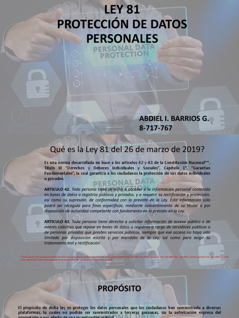 Ley 81 | PDF | Privacidad de la información | Virtud