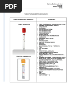 Colores de Tubos Vacutainer | PDF | Sangre | Coagulación