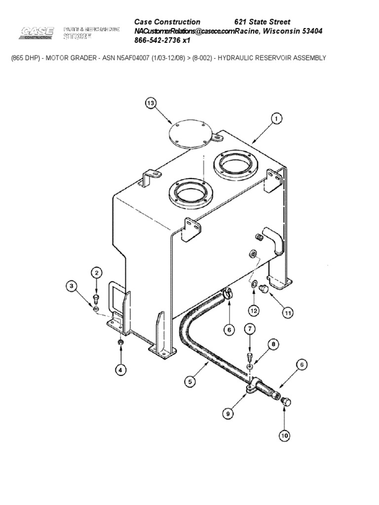 Hydraulic Reservoir Assembly Parts List | PDF | Screw | Tools