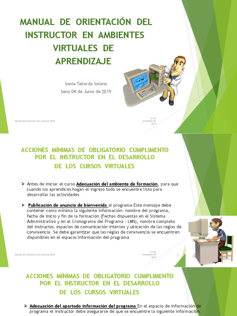 Manual Del Instructor Ava | Descargar gratis PDF | Aprendizaje | Software