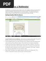 How To Use and Read A Multimeter | PDF | Fuse (Electrical) | Electric ...