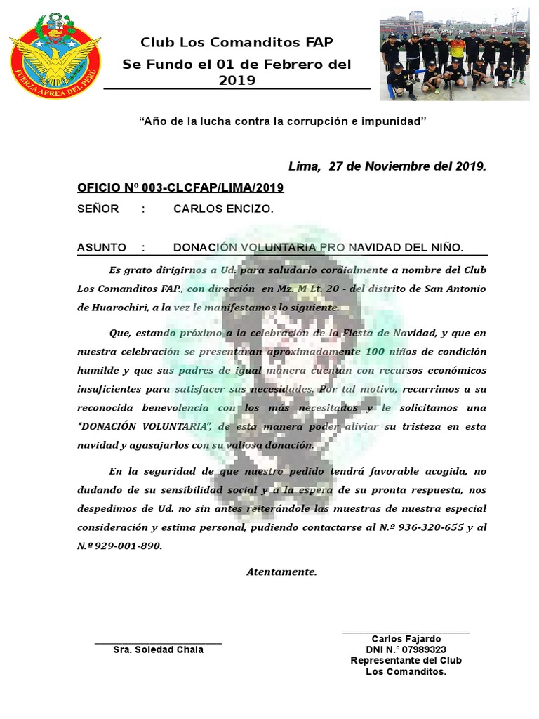 Solicitud de Donacion Navideña | PDF