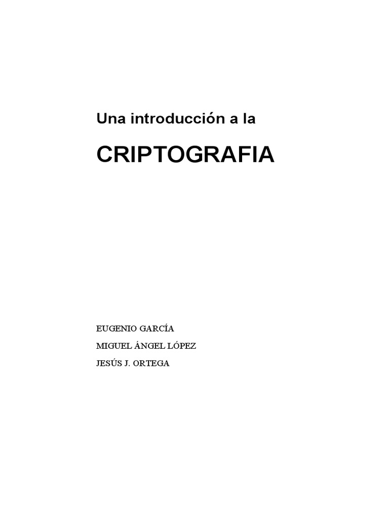LibroCriptografia PDF | PDF | Criptoanálisis | Criptografía