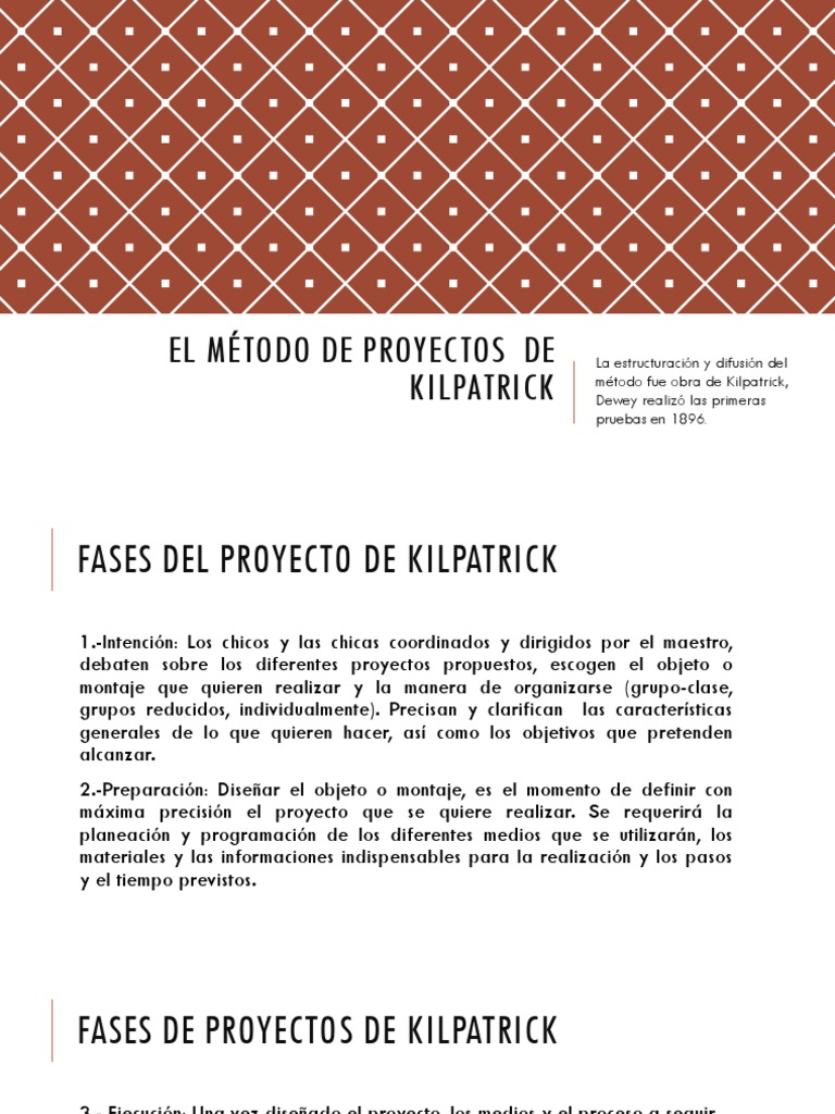 El Método de Proyectos de Kilpatrick | PDF | Planificación | Evaluación