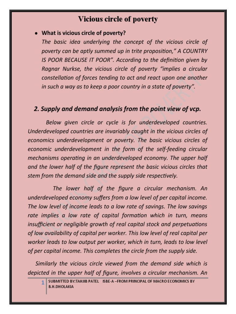 Understanding the Vicious Circle of Poverty | PDF | Poverty ...