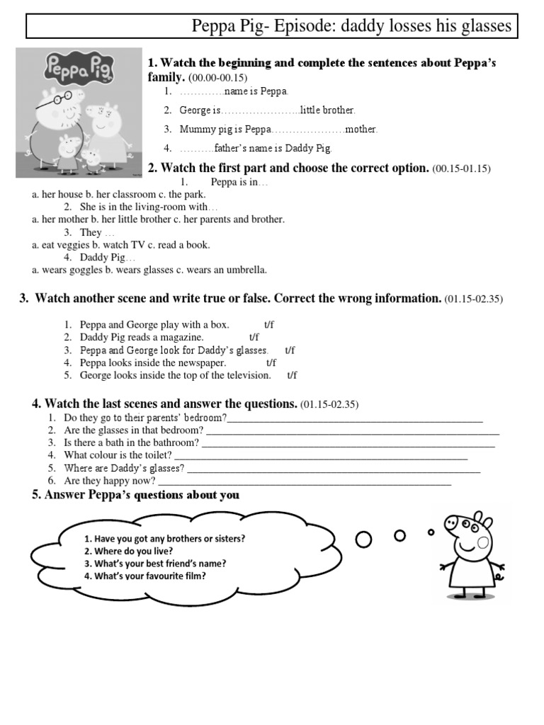 Peppa Activity | PDF