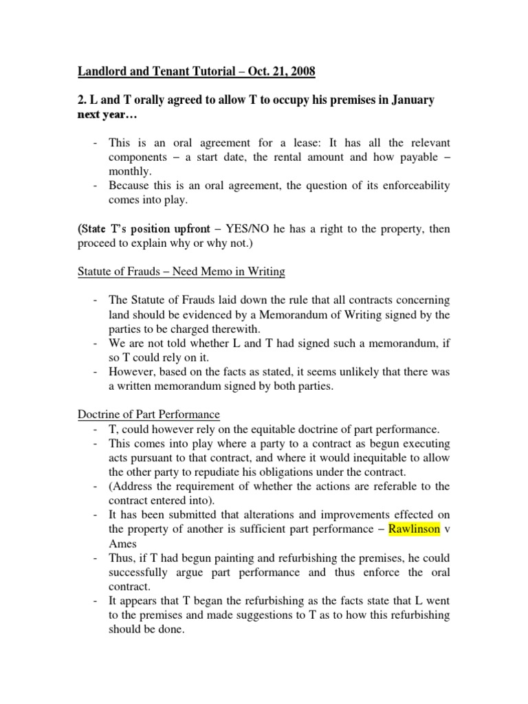 Tutorial Sheets - Answers | PDF | Lease | Leasehold Estate