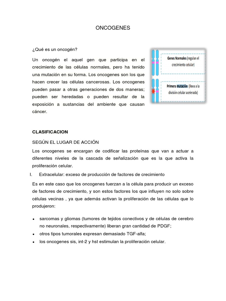 ONCOGENES | PDF | Oncogen | Mutación