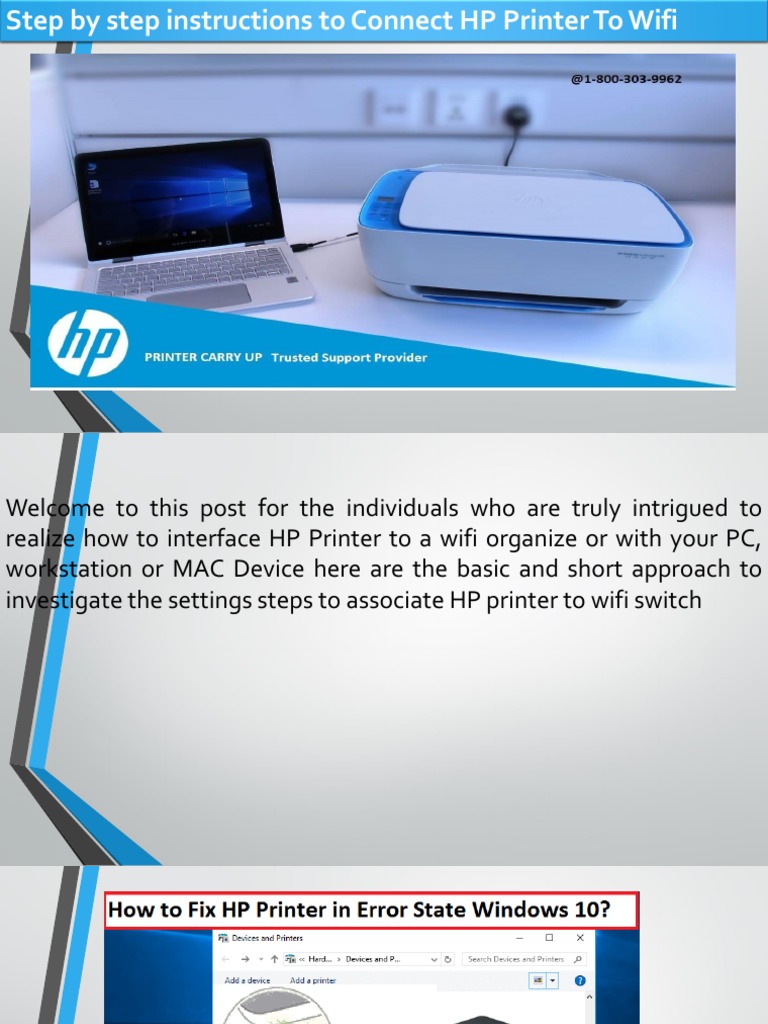 Step by Step Instructions To Connect HP Printer To Wifi | PDF | Wi Fi ...