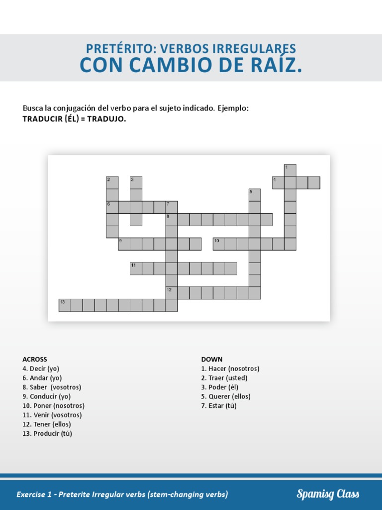 Exercises Preterite Stem Changing Verbs | PDF | Artes del Lenguaje y ...