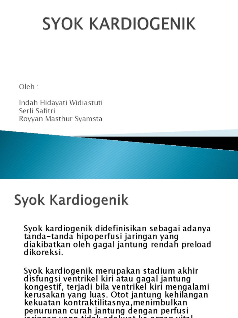 Syok Kardiogenik | PDF