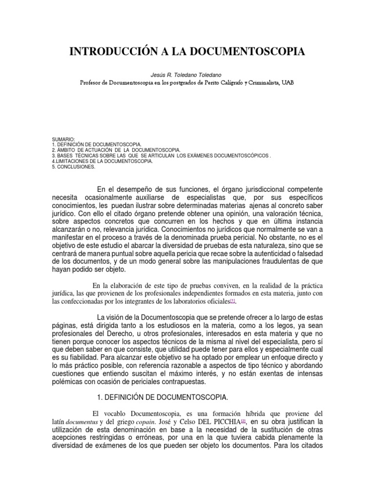 Introducción A La Documentoscopia Unam | PDF | Espectro ...
