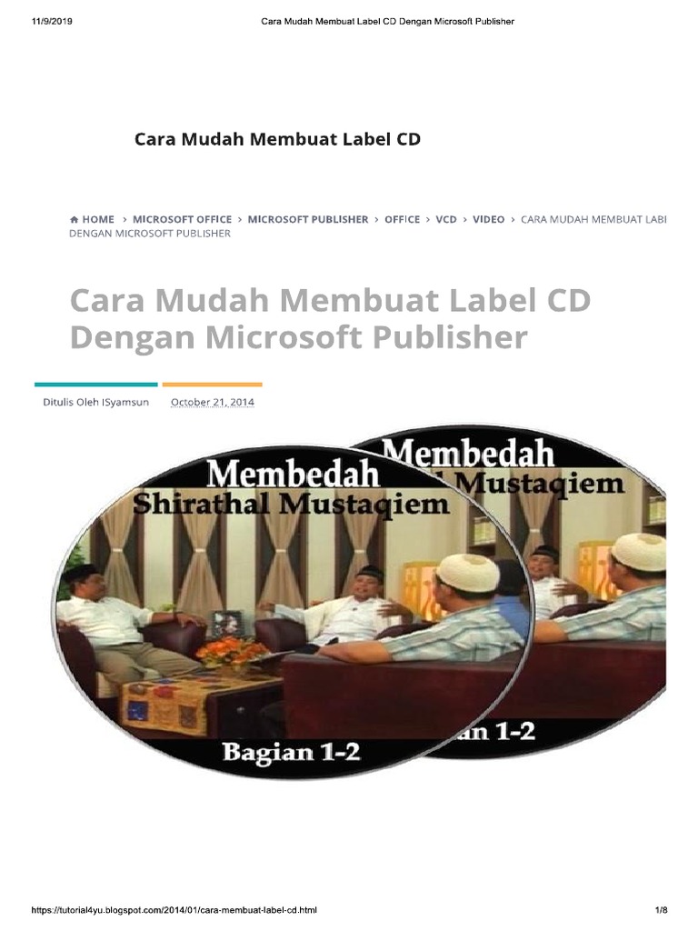 Cara Mudah Membuat Label CD Dengan Microsoft Publisher | PDF